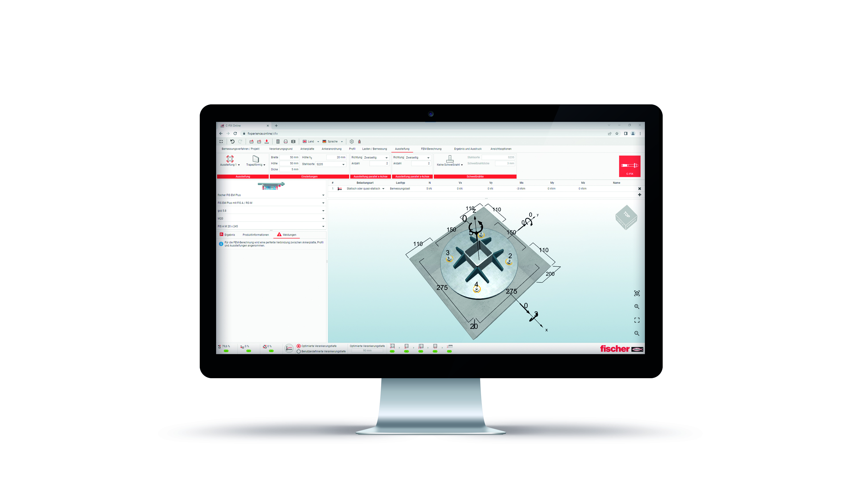 Software-Tool für innovative Bemessungsmethode - Unternehmensgruppe fischer
