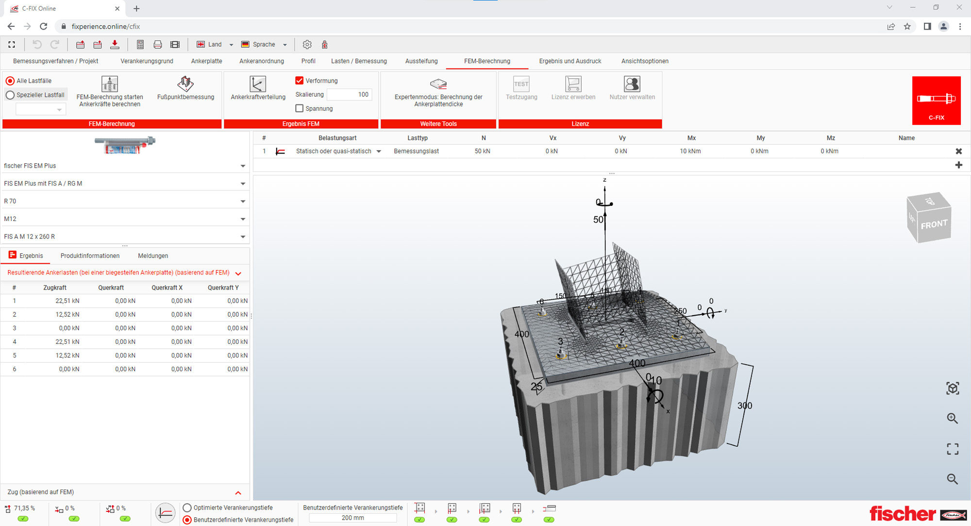 Software-Tool für innovative Bemessungsmethode - Unternehmensgruppe fischer
